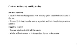 Sterility testing of Pharmaceutical products | PPTX