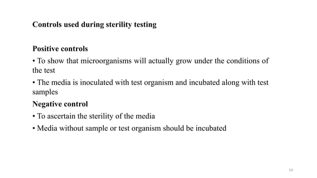 Sterility testing of Pharmaceutical products | PPTX | Infectious ...