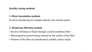 Sterility testing of Pharmaceutical products | PPTX