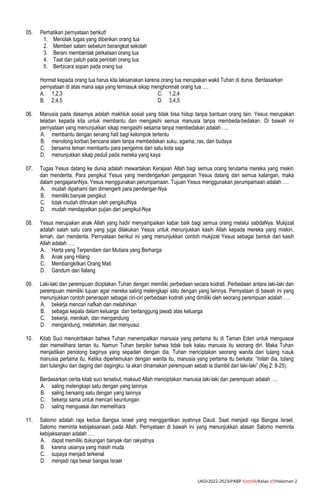 3. BANK SOAL-PABP AGAMA KATOLIK-2022-2023.docx3. BANK SOAL-PABP AGAMA ...