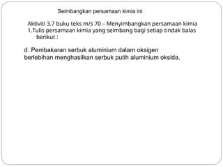 3.6 Persamaan Kimia Tingkatan 4 power.point | PPT