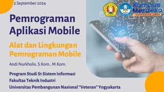 Pemrograman Aplikasi Mobile - 3 Alat dan Lingkungan Pemrograman Mobile | PDF