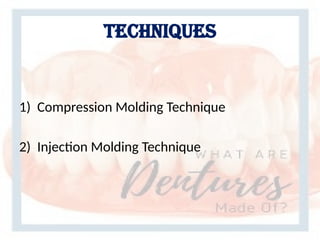 Denture base resins- Dental materials prosthodontics | PPTX