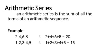 3. arithmetic series.pptxchgfhgjgjlgkg;ik; | PPTX