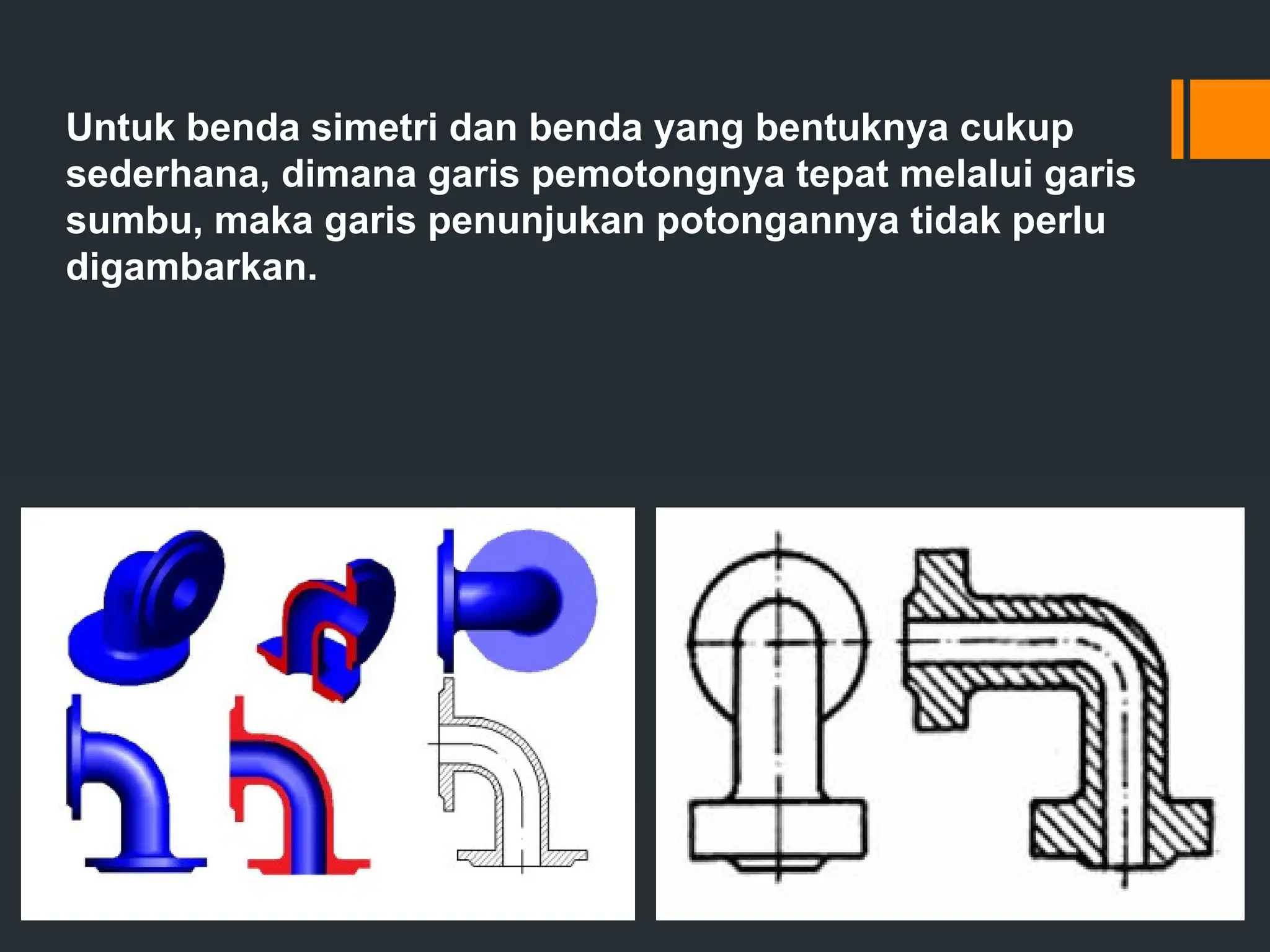 Menganalisa (GAMBAR POTONGAN) pada gambar teknik | PPTX