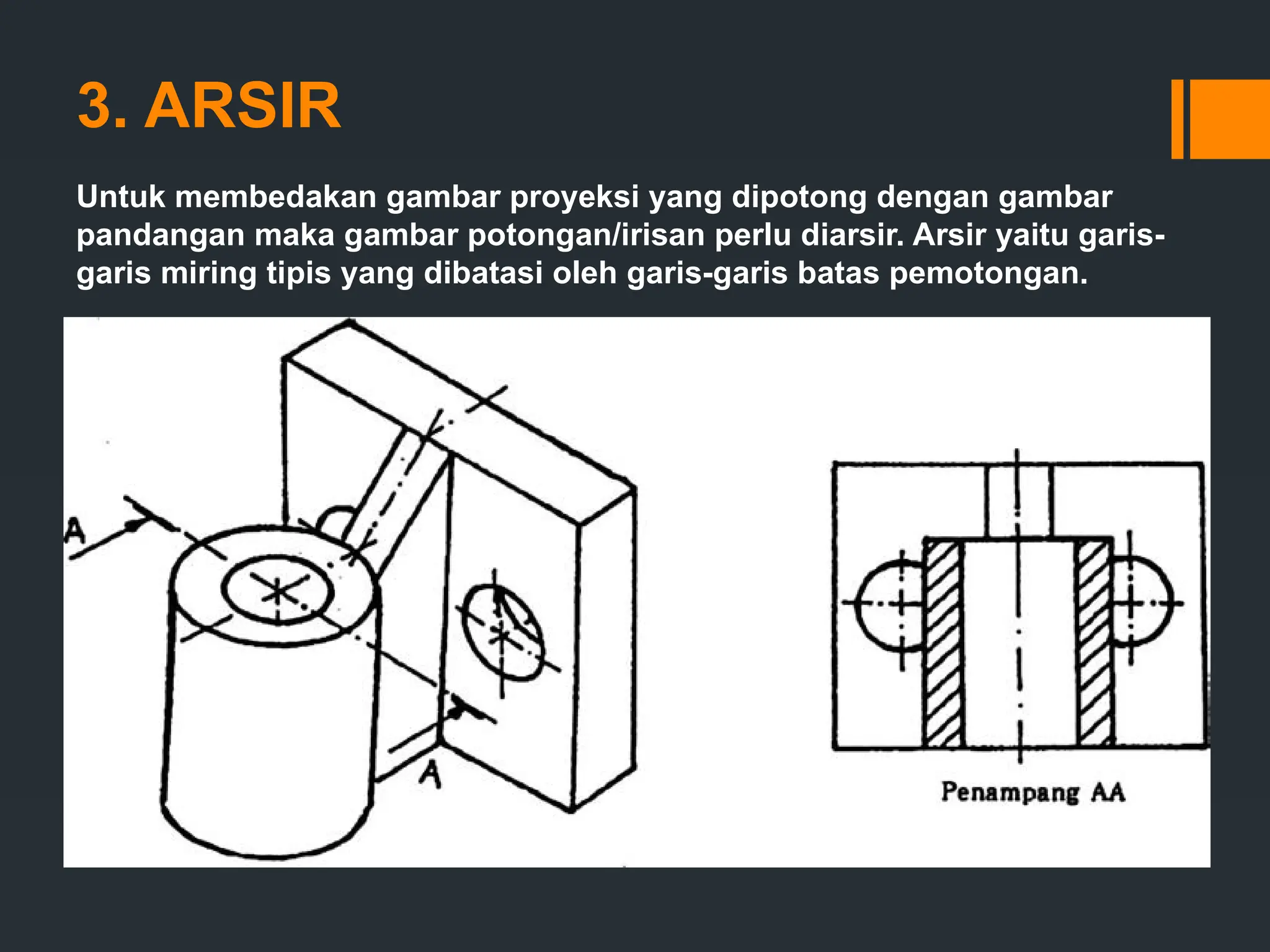 Menganalisa (GAMBAR POTONGAN) pada gambar teknik | PPTX