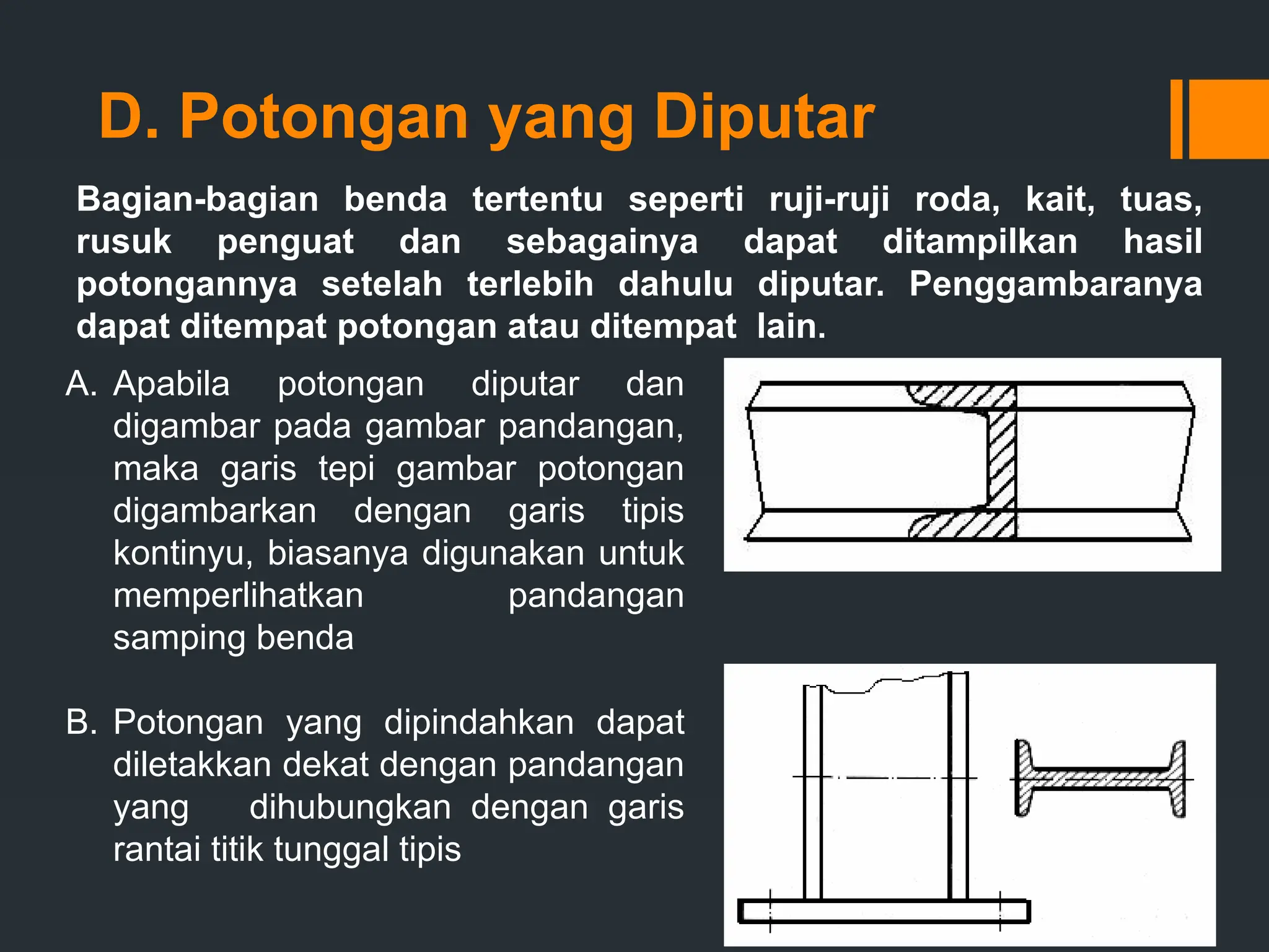 Menganalisa (GAMBAR POTONGAN) pada gambar teknik | PPTX