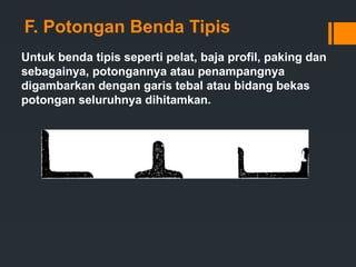 Menganalisa (GAMBAR POTONGAN) pada gambar teknik | PPTX