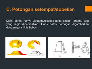 Menganalisa (GAMBAR POTONGAN) pada gambar teknik | PPTX