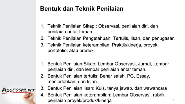 Asesmen Pembelajaran dalam kurikulum merdeka | PPT