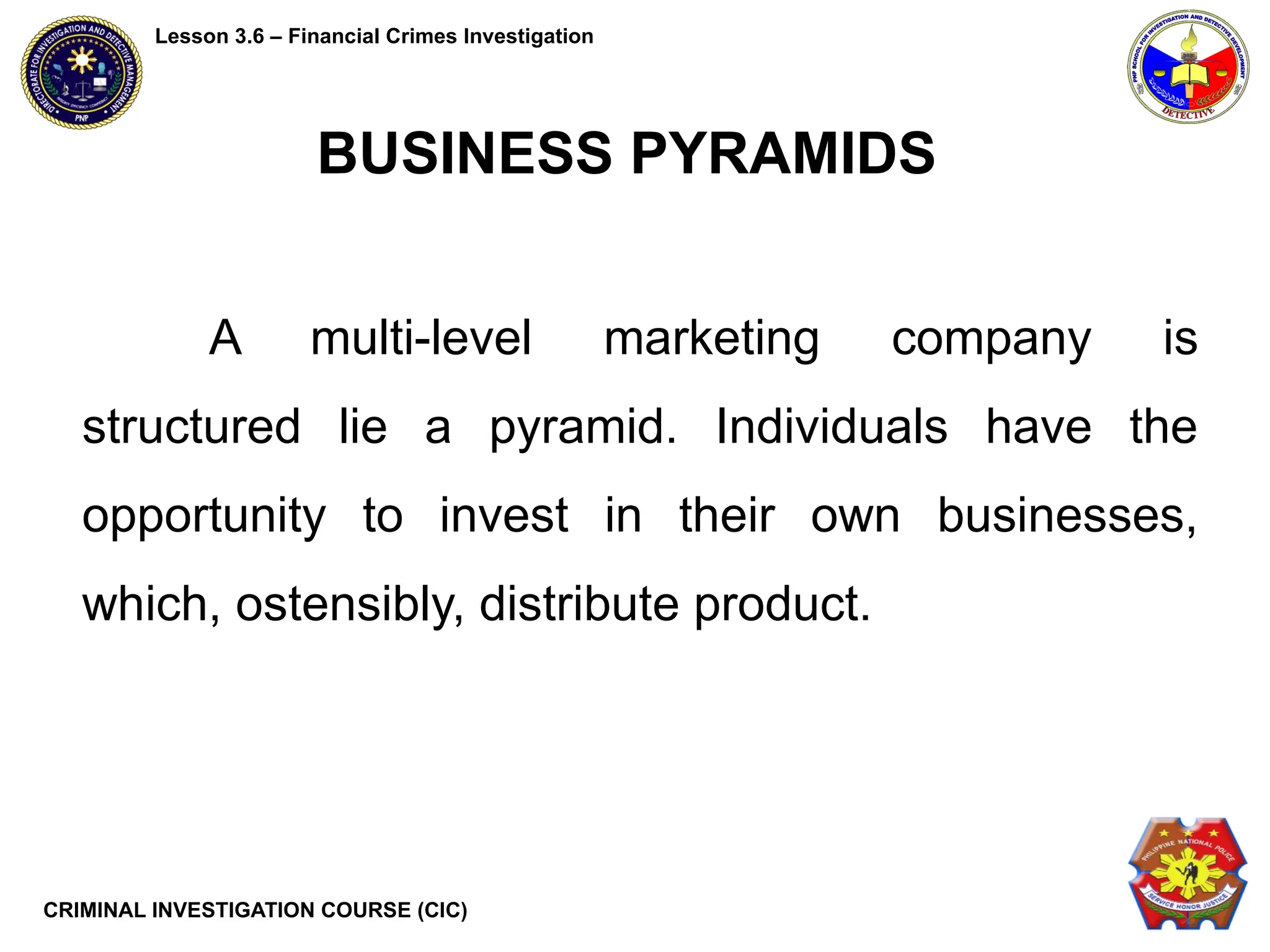 FINANCIALM CRIMES INVESTIGATION IN PHILS | PPTX