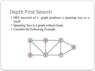 Introduction of Depth First Search with example | PPTX
