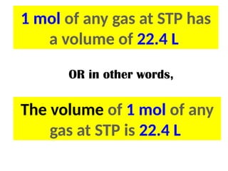 The Molar Volume of Gases . | PPTX