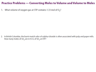The Molar Volume of Gases . | PPTX
