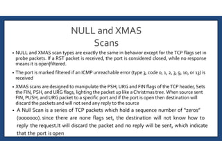Network Scanning refers to the set of procedures adopted for ...