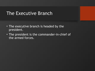 Constitution 101 (2).ppt 3 Branches of Government, Checks and Balances ...