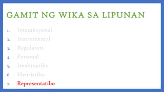 3. GAMIT NG WIKA SA LIPUNAN.pptx KOMUNIKASYON AT PANANALIKSIK | PPTX