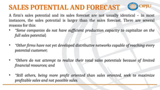 Sales Forecasting Techniques in Sales Management | PPT