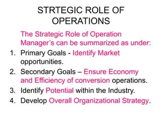 3. Role of Operations in Strategic Management.pptx