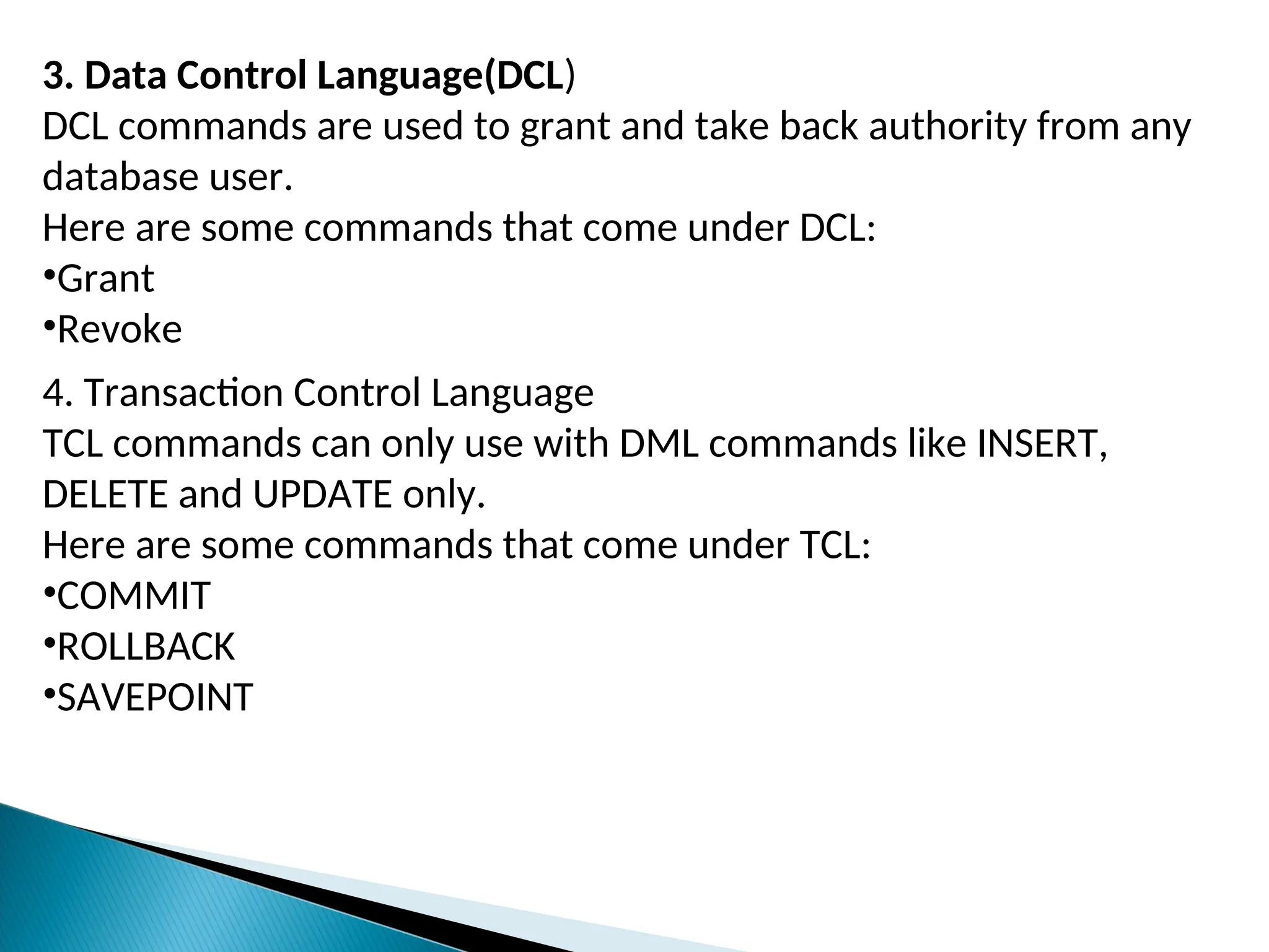 PPt on MY SQL basics and its types with examples | PPT