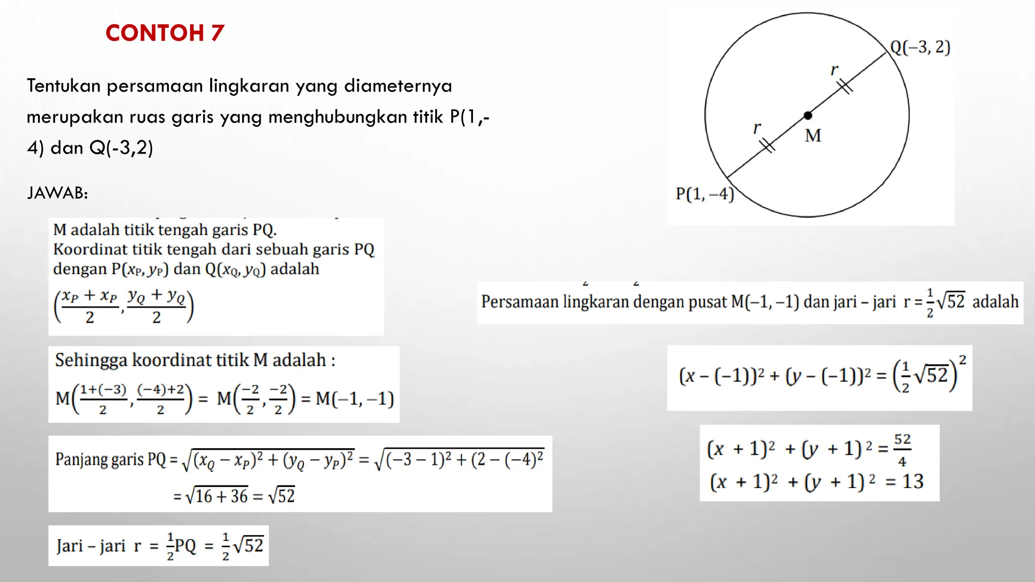 Materi lingkaran kelas 12 - Persamaan lingkaran | PDF