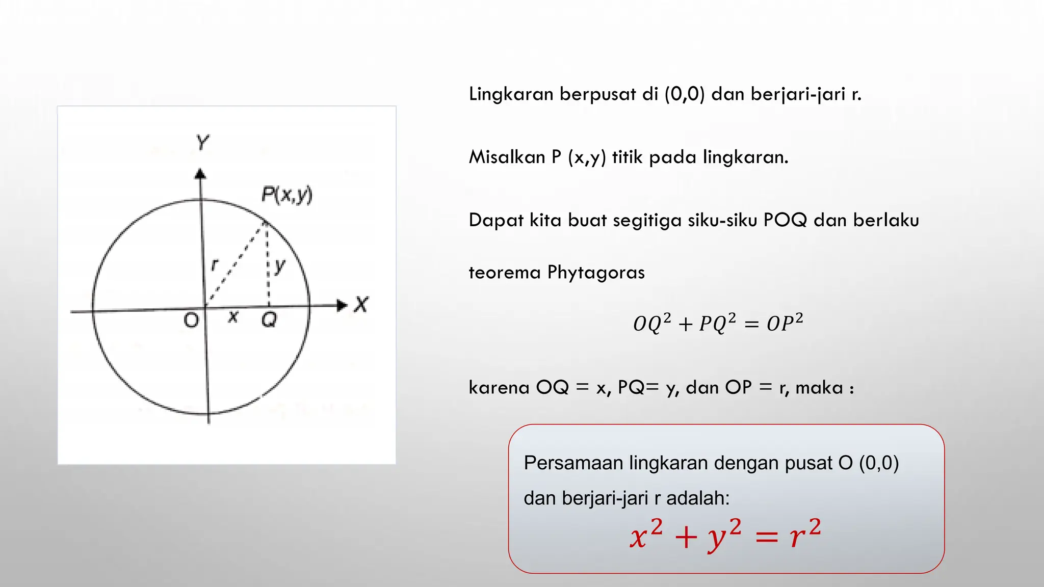 Materi lingkaran kelas 12 - Persamaan lingkaran | PDF