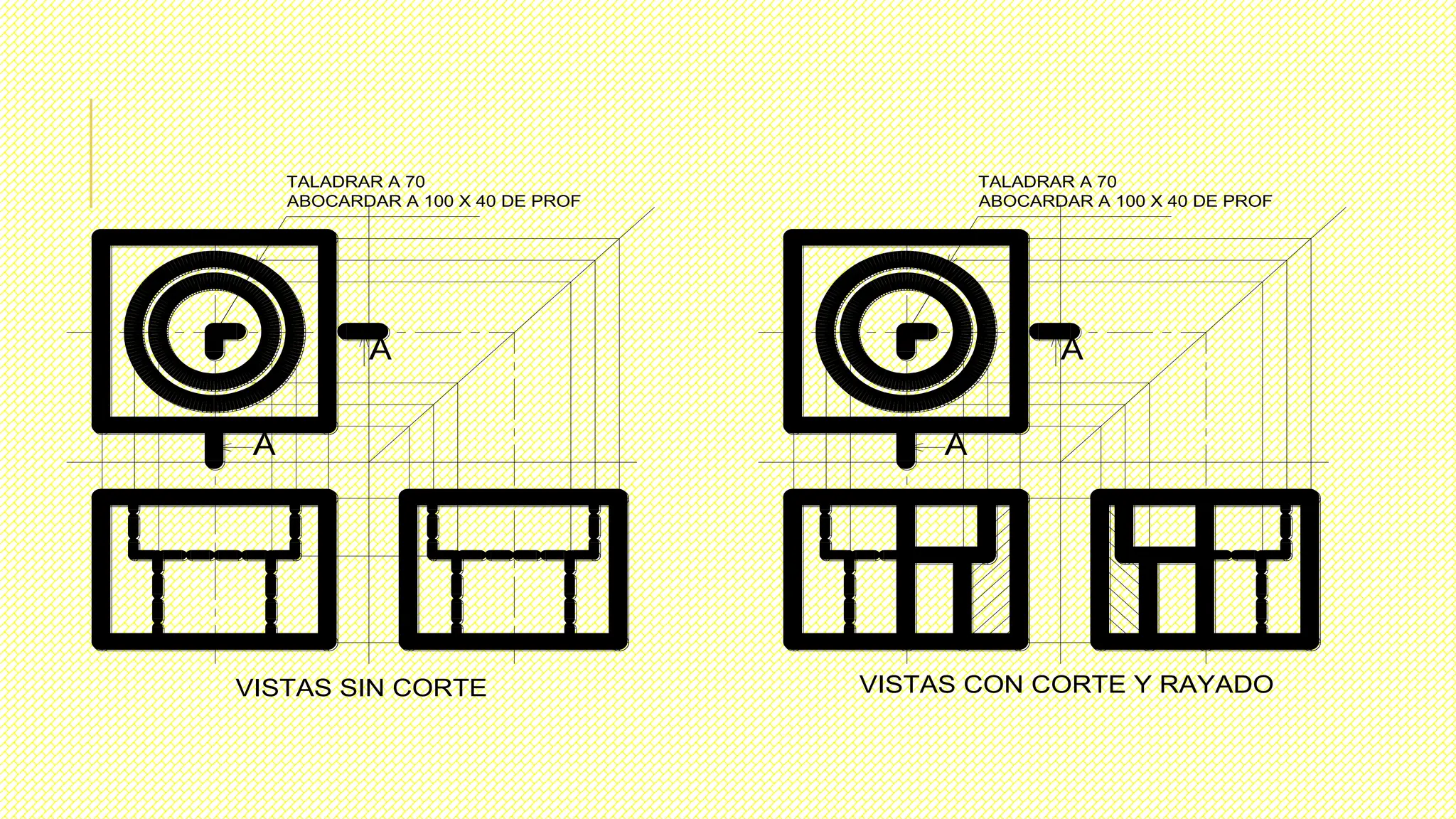 Cortes en planos, definicion y características | PDF | Drawing and ...