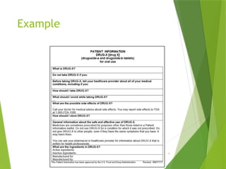 Patient Labeling for Human Prescription Drug and Biological Products | PPT
