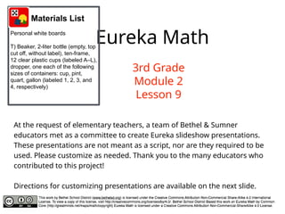 Eureka Grade 3 Module 2 Lesson09 Slides pptx | PPTX