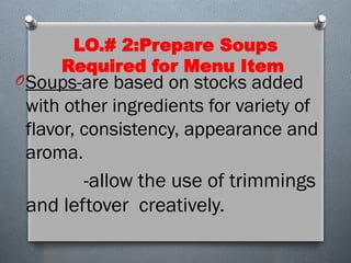 3.Classification of Soups. power point presentation | PPTX