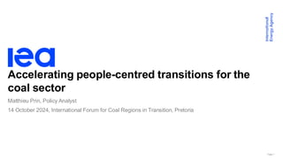 Accelerating people-centred transitions for the coal sector | PDF | Power and Energy Industry ...