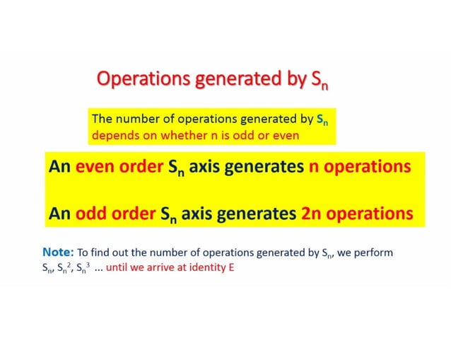 3. improper rotation axis, group theory | PPT