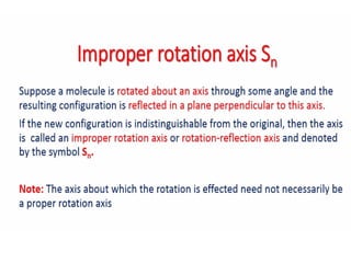 3. improper rotation axis, group theory | PPT
