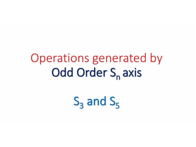 3. improper rotation axis, group theory | PPT
