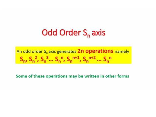 3. improper rotation axis, group theory | PPT