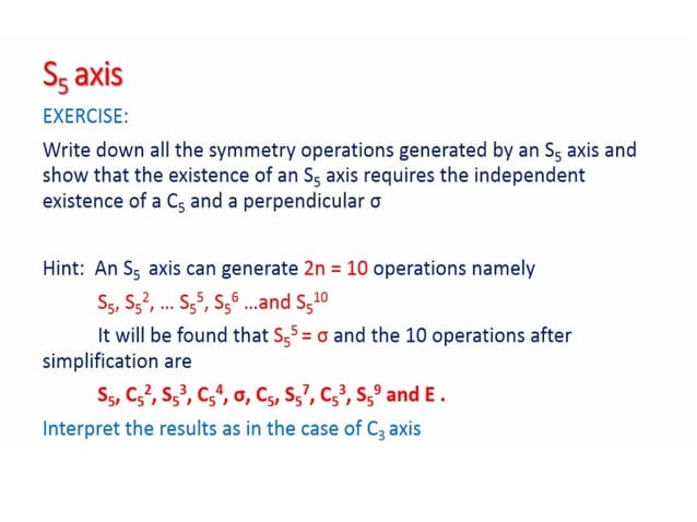 3. improper rotation axis, group theory | PPT