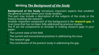 Proper Writing the Background of Research | PPTX