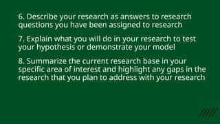 Proper Writing the Background of Research | PPTX