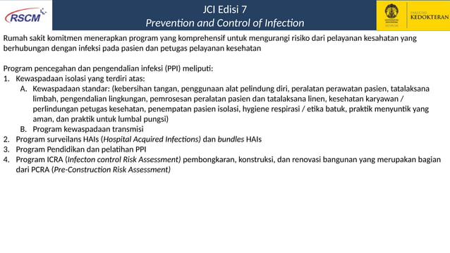 3. JCI-PCI prevention and control of i fevtuo | PPTX