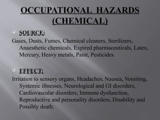 biohazards introduction types and occupational hazards | PPTX