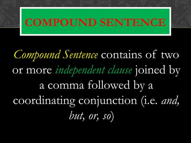 3. Slide about simple sentence, complex and compound sentences | PPT