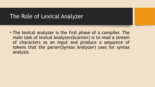 Compiler Construction ( lexical analyzer).pptx