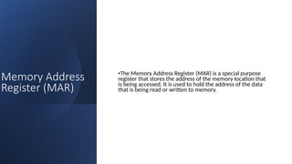 Computer Science Class 11 about the memory buffer register mbr | PPTX