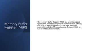 Computer Science Class 11 about the memory buffer register mbr | PPTX