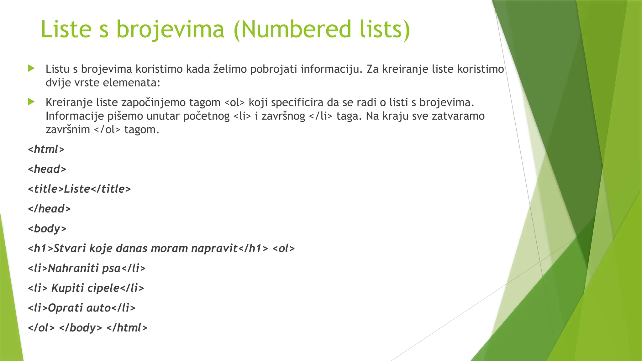 3. HTML Liste s brojevima (Numbered lists) osnove predavanje.pptx