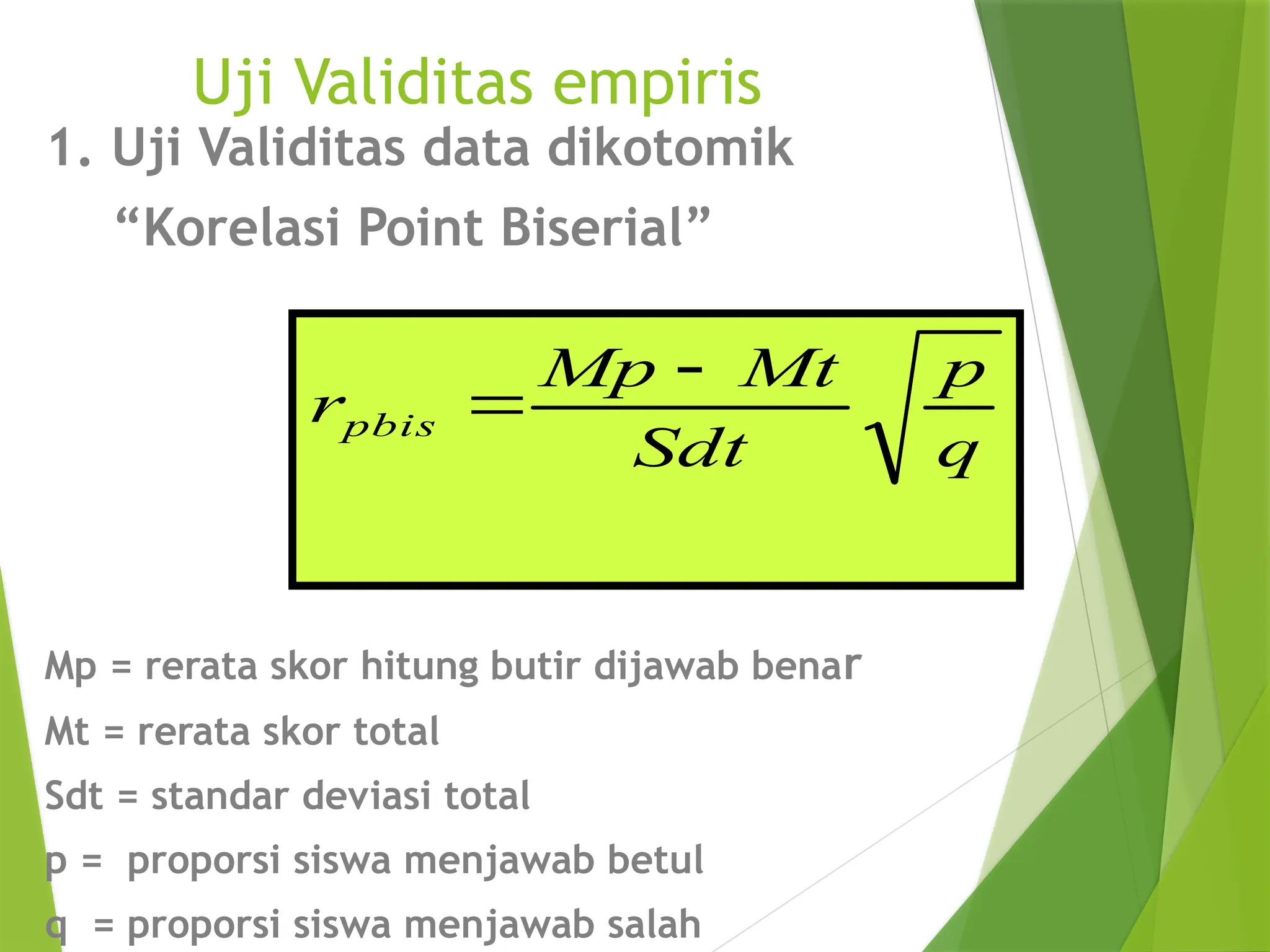 UJI VALIDITAS DAN RELIABILITAS SOAL.pptx