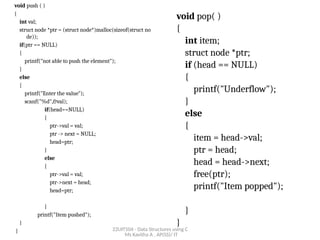 Stacks – Implementation of stack using array and Linked List ...