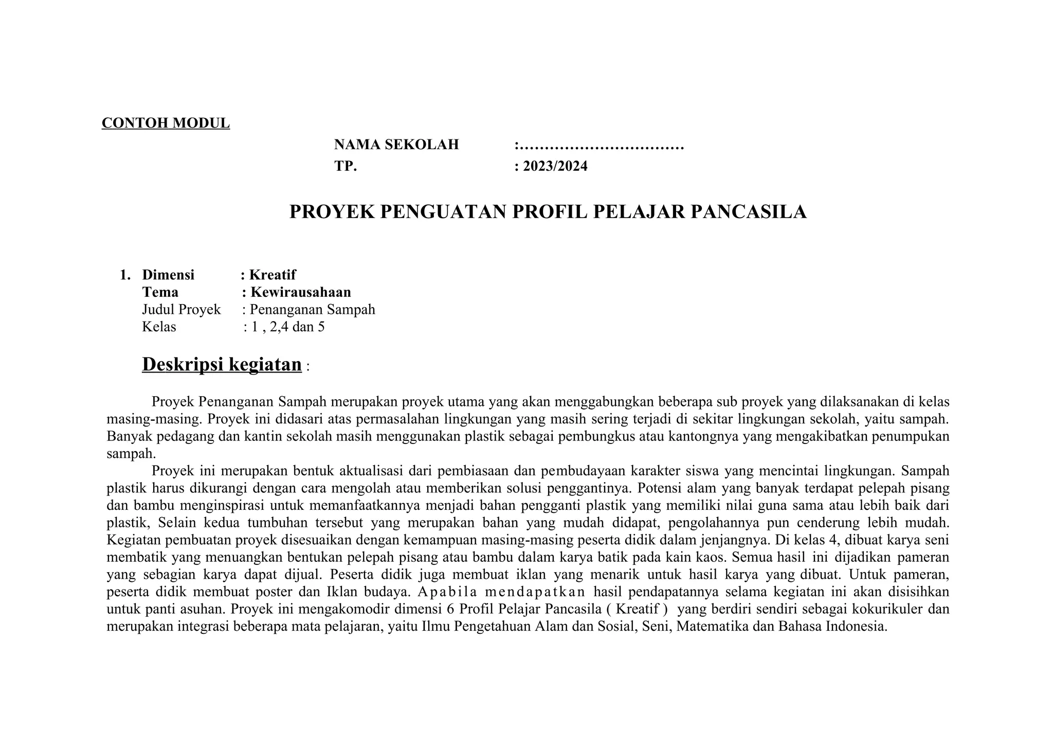 3. CONTOH Modul PROYEK PELAJAR PANCASILA.docx