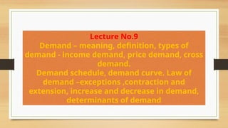 Demand meaning definition and types Demand schedule | PPT