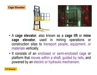 Design of Bucket Elevator & Cage Elevator | PDF
